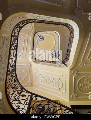 Spiral Staircase from low angle view Stock Photo - Alamy