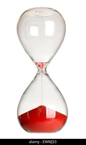 Red sand hourglass Stock Photo - Alamy