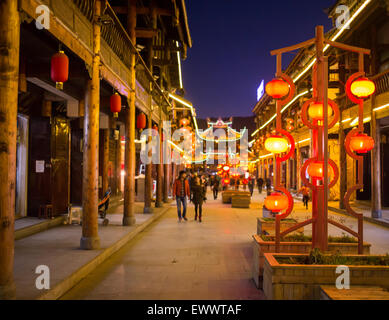 Bright and elegant night streets of China Stock Photo - Alamy