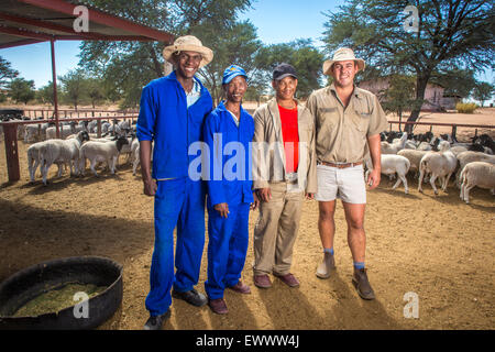 Namibia - Portrait of sheep and shepherds in Africa Stock Photo - Alamy