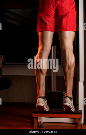 Muscular Man Calves Stock Photo - Alamy