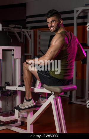 Muscular Man Calves Stock Photo - Alamy
