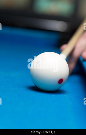 Taking Aim To Shoot The One Ball Stock Photo - Alamy
