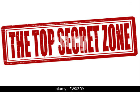 Stamp with text top secret zone inside, illustration Stock Photo - Alamy