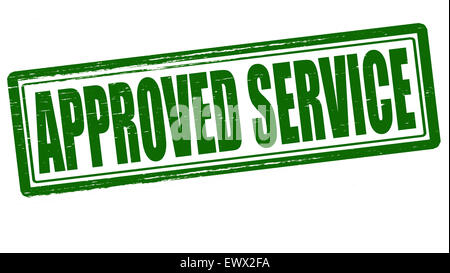 Stamp with text approved service inside, illustration Stock Photo - Alamy