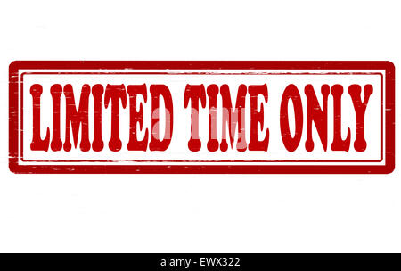 LIMITED TIME ONLY red Rubber Stamp over a white background Stock Photo ...