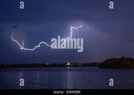 Lightning storm over Blackpool Stock Photo - Alamy