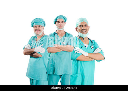 three indian Doctor standing pose Stock Photo - Alamy