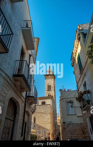 Italy Apulia Rutigliano view with cathedral and Column Stock Photo - Alamy