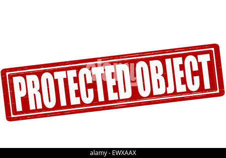 Stamp with text protected object inside, illustration Stock Photo - Alamy