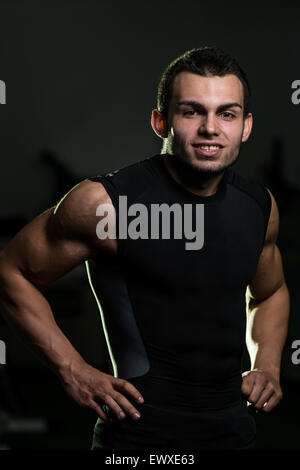 A Muscular Male Model Staring Confidently Stock Photo - Alamy