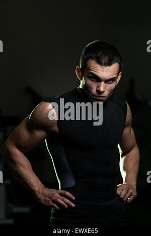A Muscular Male Model Staring Confidently Stock Photo - Alamy