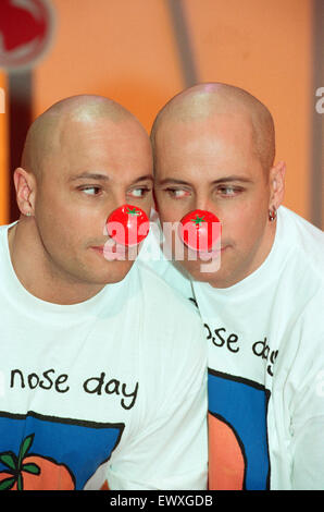 Fred Fairbrass and his brother Richard of Right Said Fred filming Comic ...