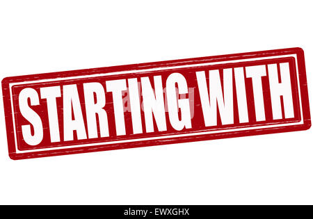 Stamp with text starting at inside, illustration Stock Photo - Alamy