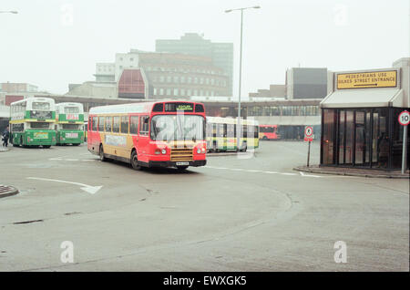 Middlesbrough Bus Station, 17th January 1996 Stock Photo - Alamy