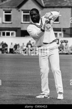 West Indies cricketer Richards at Riston County Cricket club where ...