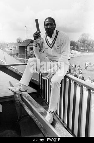 West Indies cricketer Richards at Riston County Cricket club where ...