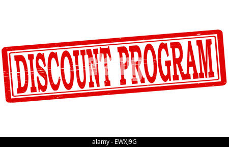 Stamp with text discount program inside, illustration Stock Photo - Alamy