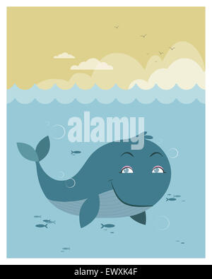 Vector illustration of whale. Vector illustration of whale Stock Photo ...