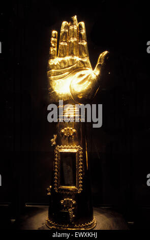 DEU, Germany, Aachen, arm relic of Charlemagne, it contains the ulna ...