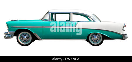 Aqua Bel-Air Vintage Automobile isolated against White Background Stock ...