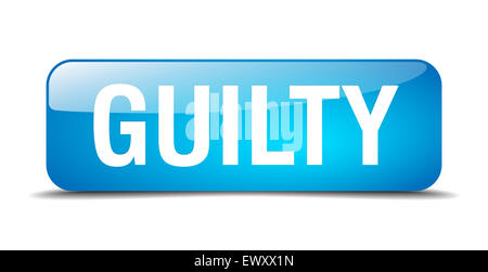 not guilty blue square 3d realistic isolated web button Stock Photo - Alamy