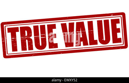 Stamp with text true value inside, illustration Stock Photo - Alamy