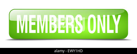 Members only icon. Members only website button on green low poly ...