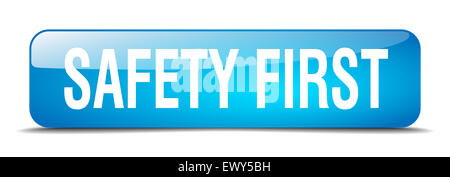 Safety first icon. Safety first website button on white background ...