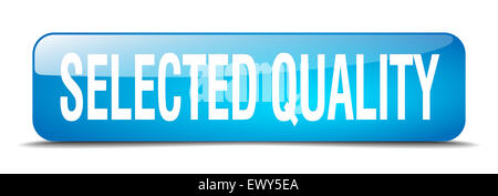 Selected icon, blue website button on white background Stock Photo - Alamy