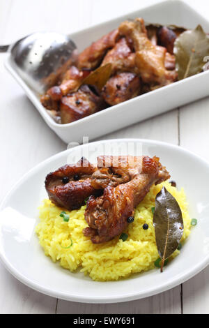 Homemade Filipino Adobo Pork in a bowl, side view. Close-up Stock Photo ...