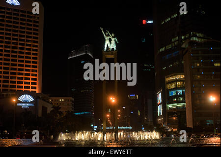 Bundaran HI at Night, Jakarta, Indonesia Stock Photo - Alamy