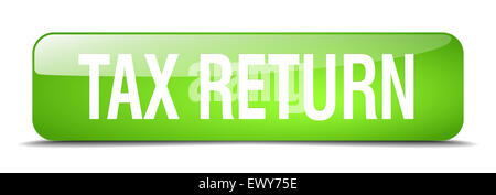 return green square 3d realistic isolated web button Stock Photo - Alamy