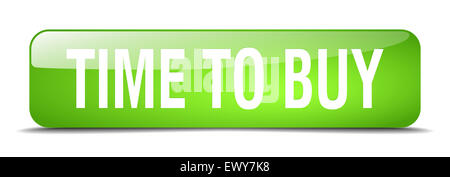 Buy green 3d realistic square isolated button Stock Photo - Alamy