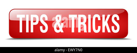 tips and tricks red square 3d realistic isolated web button Stock Photo ...