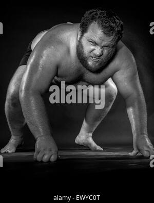 LONG BEACH, CA – AUGUST 5- Sumo wrestlers at the U.S. Sumo Open in Long ...