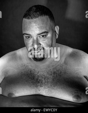 LONG BEACH, CA – AUGUST 5- Sumo wrestlers at the U.S. Sumo Open in Long ...