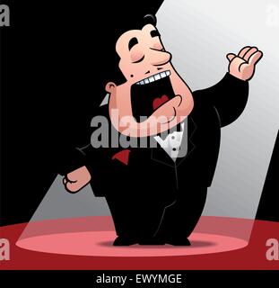 A cartoon opera singer under a spotlight Stock Vector Image & Art - Alamy