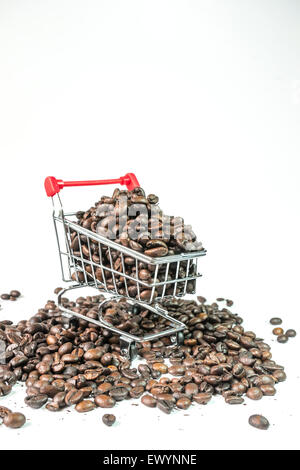 Coffee beans inside trolley Stock Photo - Alamy