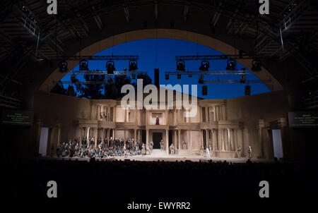 Oberammergau, Germany. 01st July, 2015. Virginie Verrez as Fenena and ...