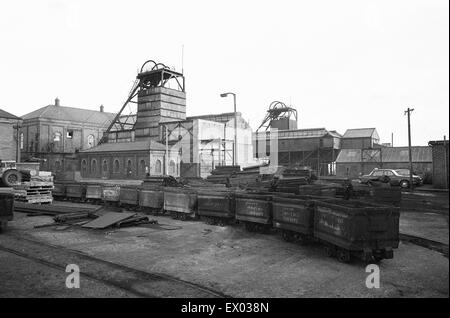 Miners at the Morrison Busty Colliery. 24th February 1971 Stock Photo ...