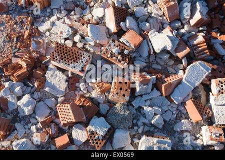 Demolition of a red brick house Stock Photo - Alamy