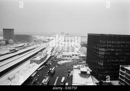 Snow scenes in Reading, Berkshire, seen from Western Tower. December ...