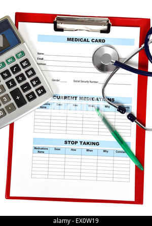 Medical Report Record Form History Patient Concept Stock Photo - Alamy