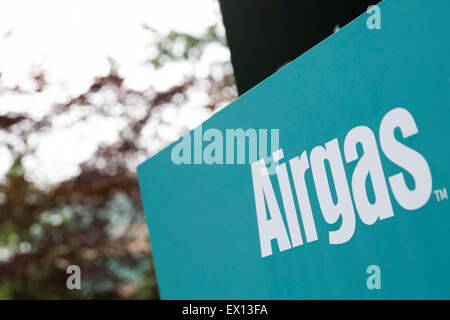 A logo sign outside the headquarters of Airgas, Inc., in Wayne ...