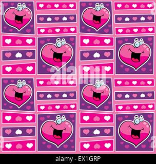 A seamless repeating cartoon pattern with hearts Stock Vector Image ...