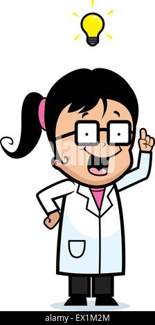 A cartoon illustration of a little scientist smiling Stock Vector Image ...