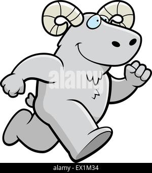 A happy cartoon ram running and smiling Stock Vector Image & Art - Alamy