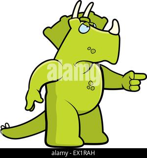 Mad cartoon dinosaur. Vector illustration. Cute imaginary animal ...