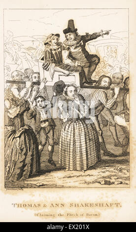 Thomas and Ann Shakeshaft carried on a sedan chair by villagers to ...
